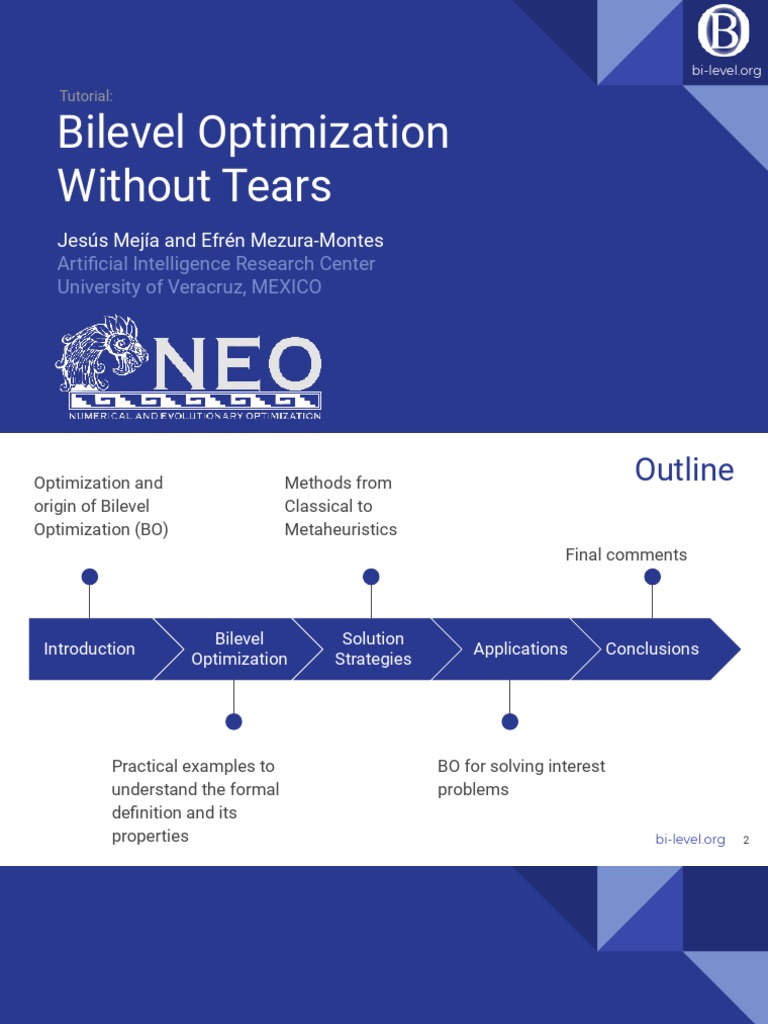 Bilevel Optimization Without Tears: An Introduction to Bilevel ... Bilevel Optimization Without Tears: An Introduction to Bilevel ...