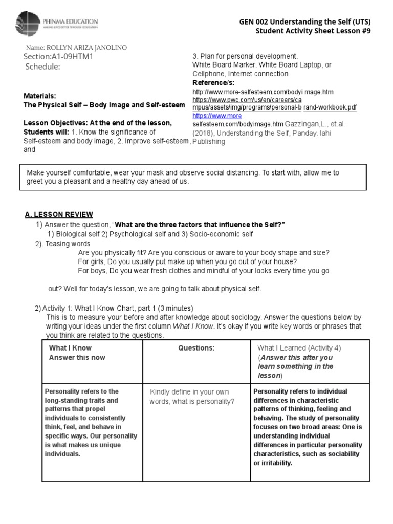 Understanding Body Image and Self-Esteem | PDF | Self Esteem | Self