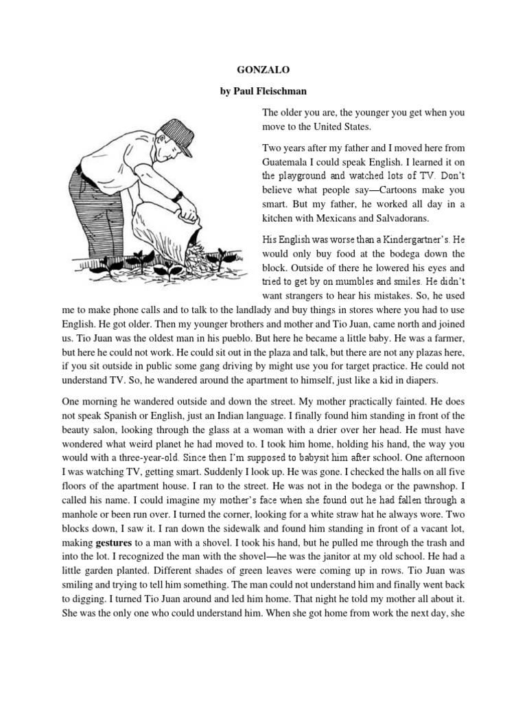 Gonzalo Story 6th Grade Word | PDF