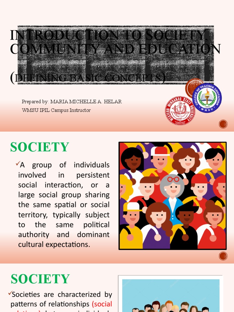 1 Intro To Society, Community and Education | PDF | Society | Community