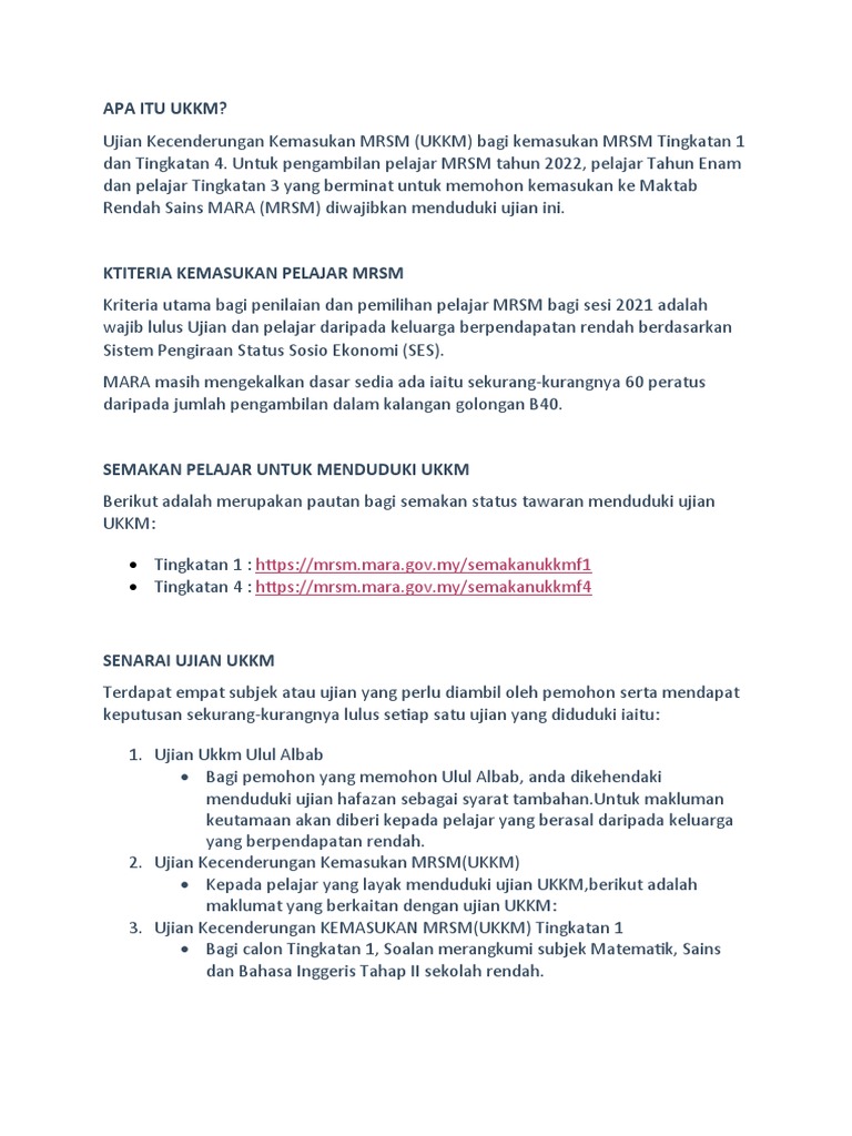 Apa Itu Ukkm | PDF