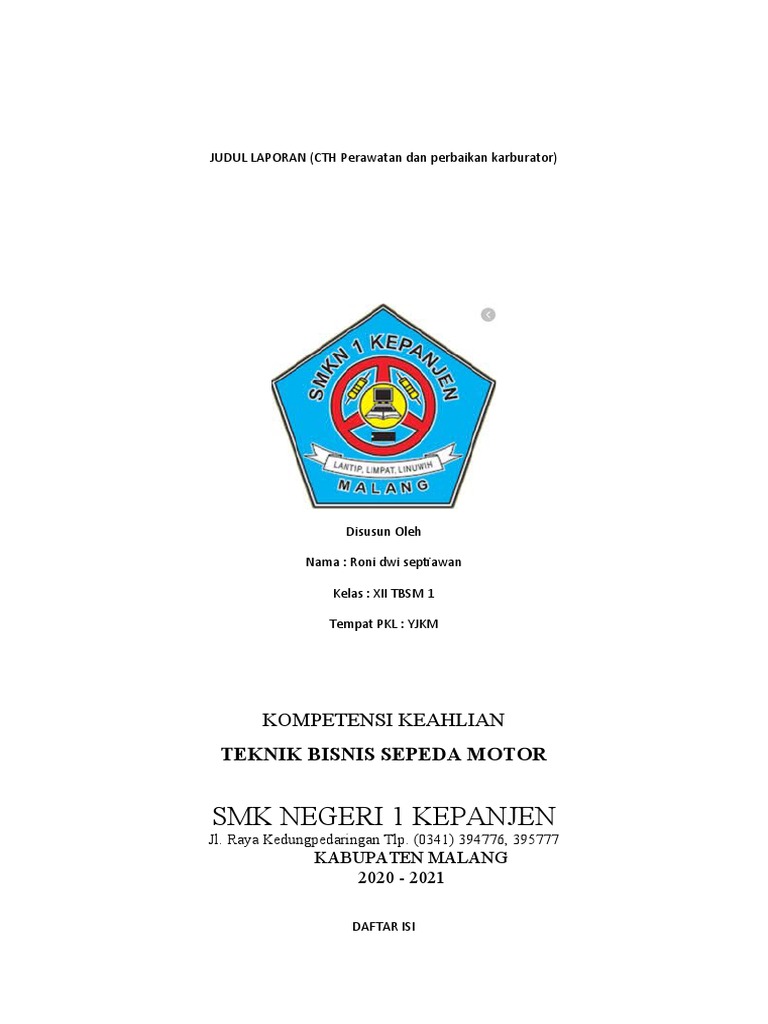 Format Laporan PKL 2022 | PDF | Teknologi & Rekayasa