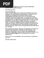Contoh Cover Letter | PDF