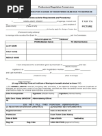 PRC Petition For Change of Registered Name Due To Marriage Form | PDF ...