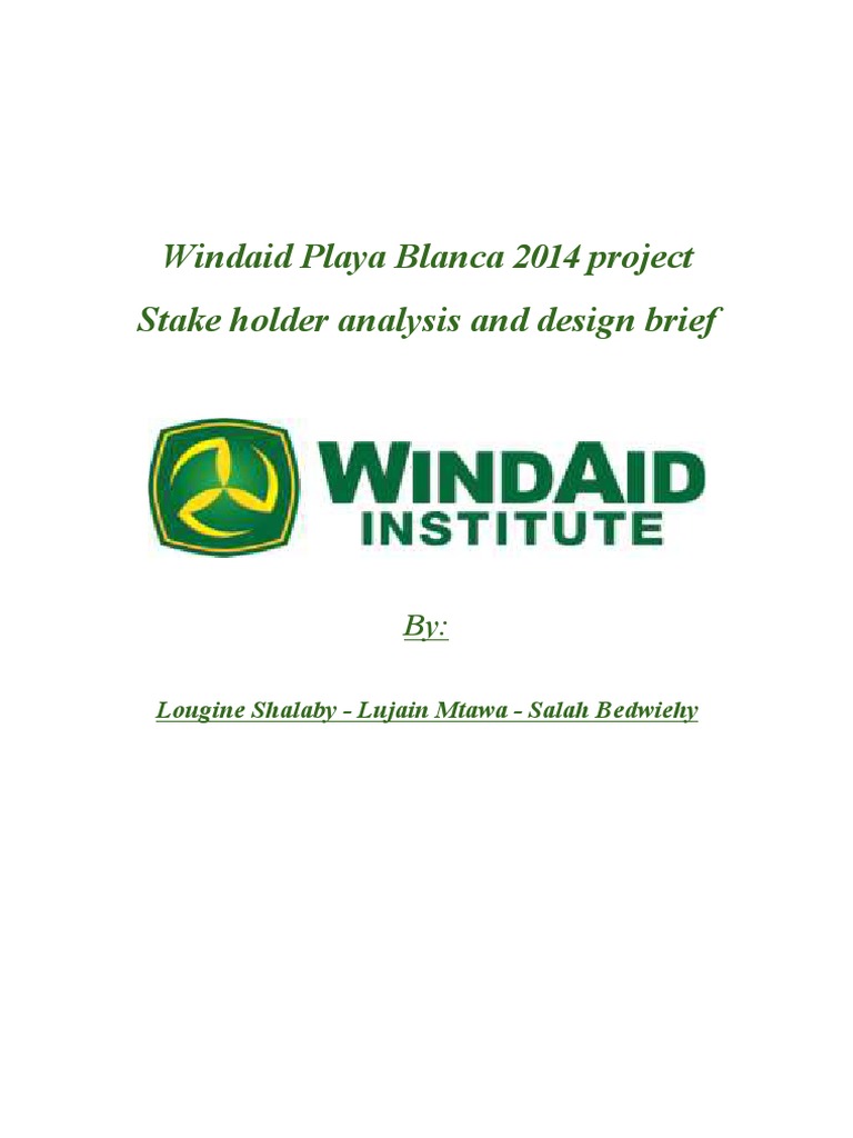 Windaid Playa Blanca 2014 Project Stake Holder Analysis and Design ...