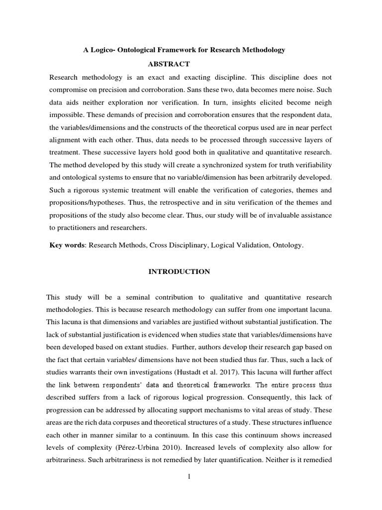 Logico-Ontological Framework | PDF | Theory | Ontology