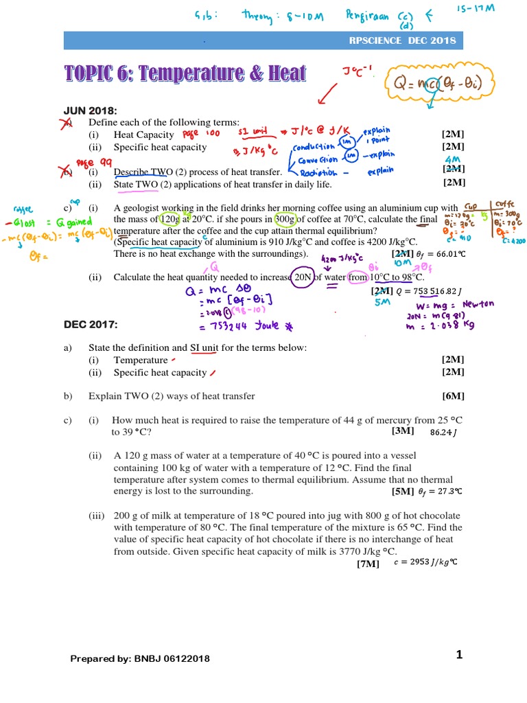 T6 - Temperature & Heat | PDF | Heat | Temperature