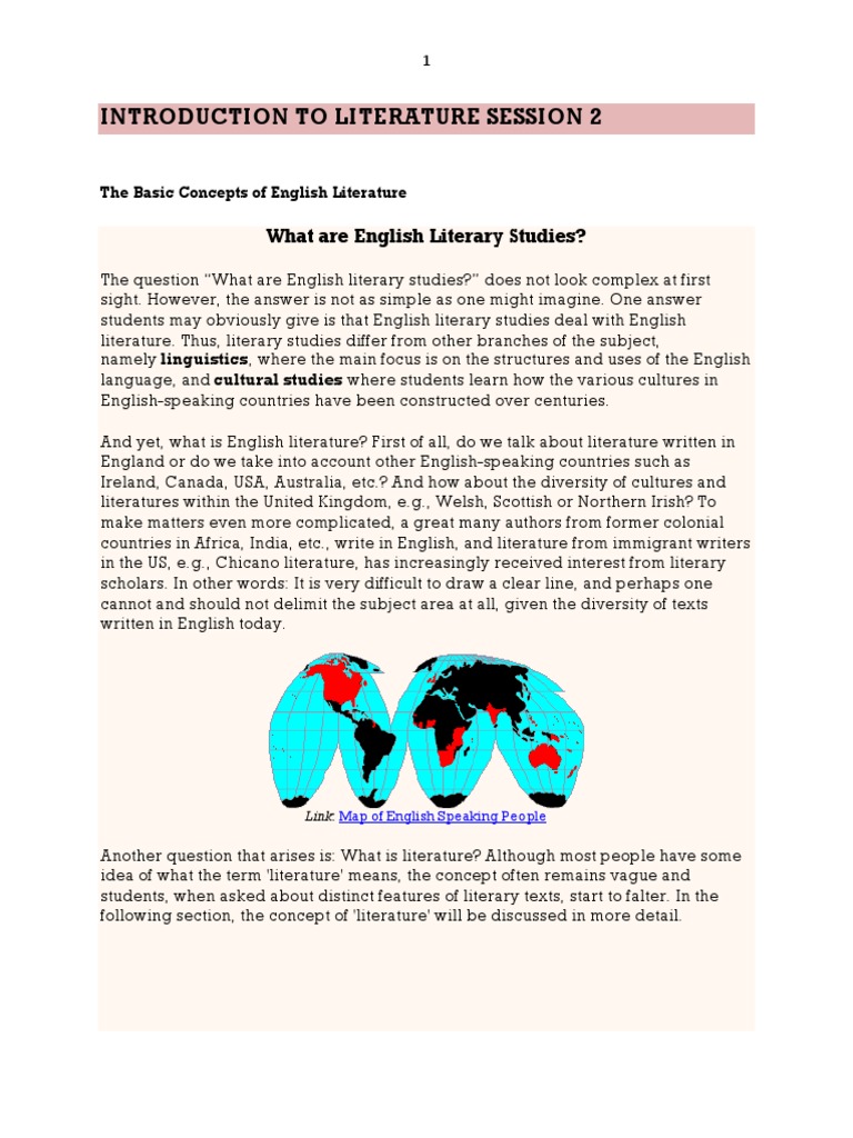 The Basic Concept of Literature | PDF | English Language | Poetry