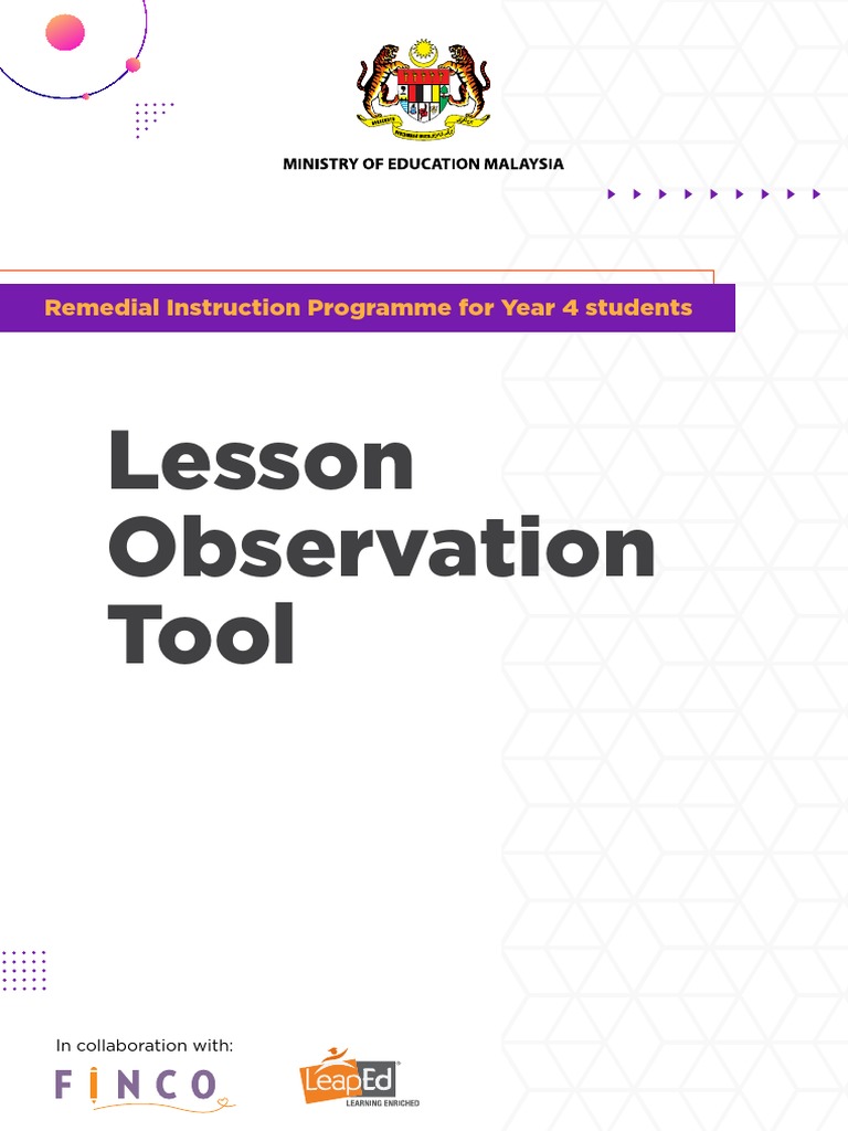Lesson Observation Tool | PDF | Educational Assessment | Differentiated ...