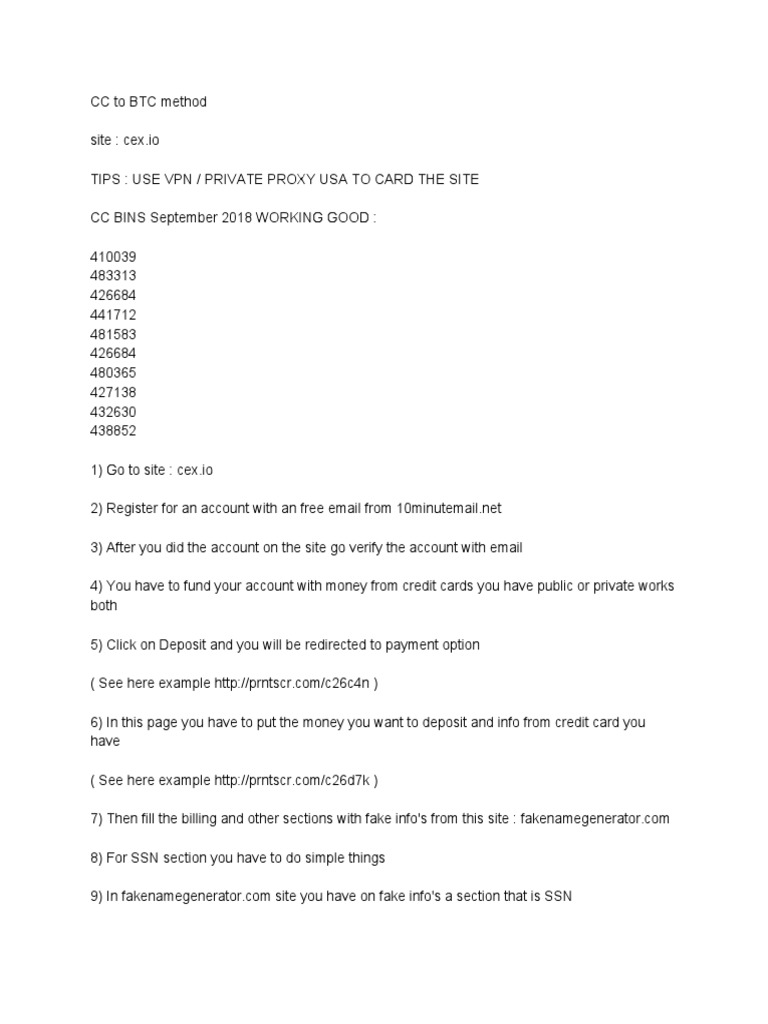 CC To BTC Method | PDF
