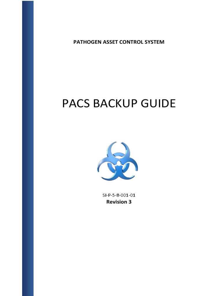 Pacs Backup Guide | PDF | Backup | Databases