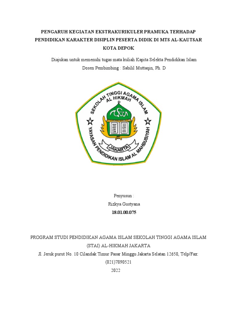 Mini Riset Pramuka | PDF | Karier & Perkembangan | Sains & Matematika