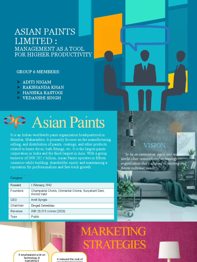 Asian Paints Limited:: Management As A Tool For Higher Productivity ...