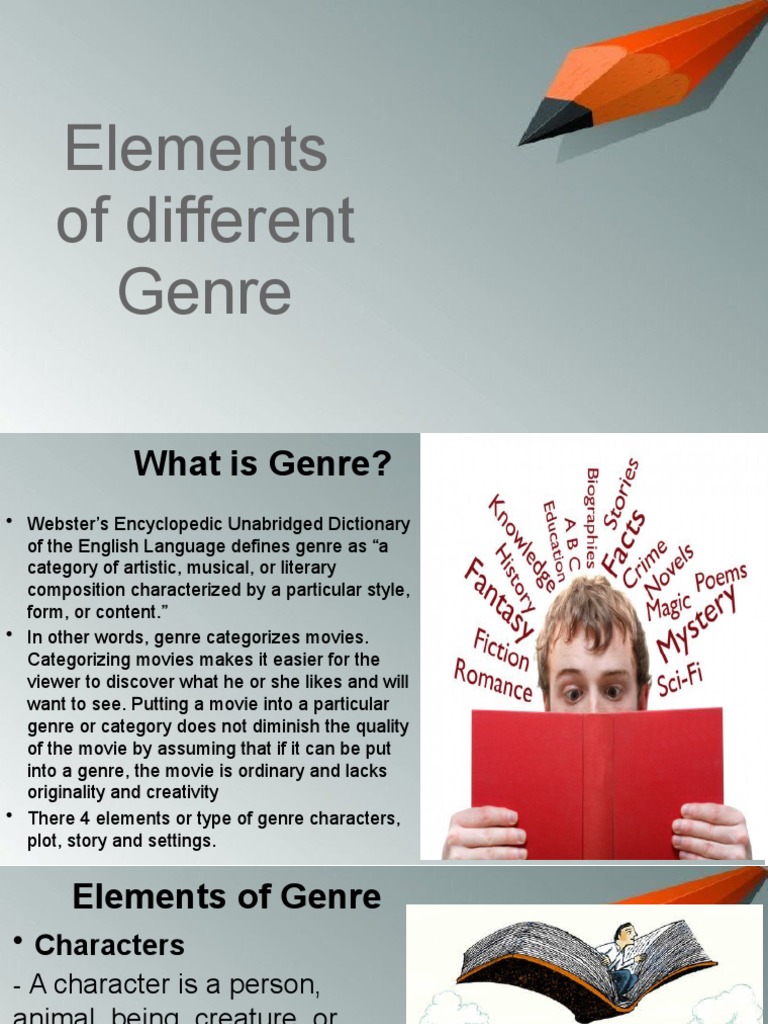 Elements of Different Genre | PDF | Narrative | Genre