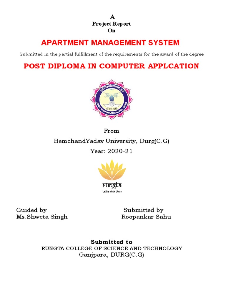 Apartment Management System Project Report | PDF | Software Testing ...
