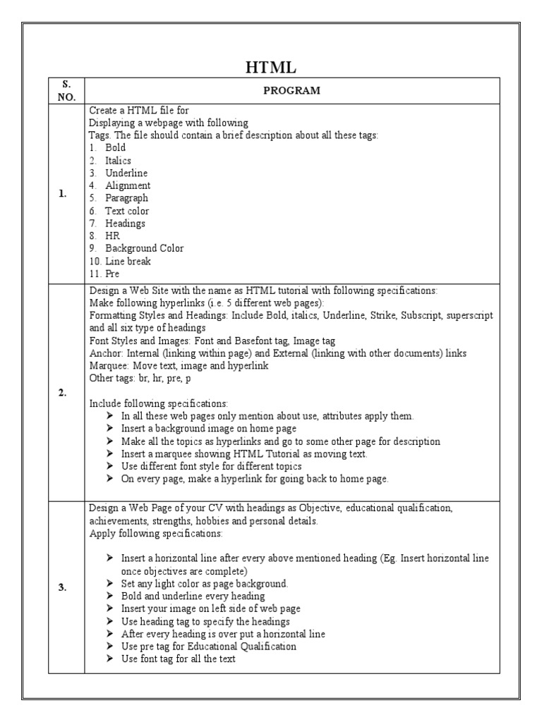 HTML Index | Download Free PDF | Html Element | Hyperlink