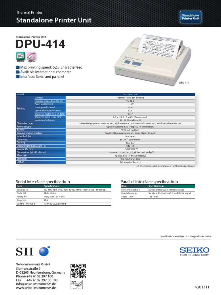 Dpu414 50 | PDF | Printer (Computing) | Computer Hardware