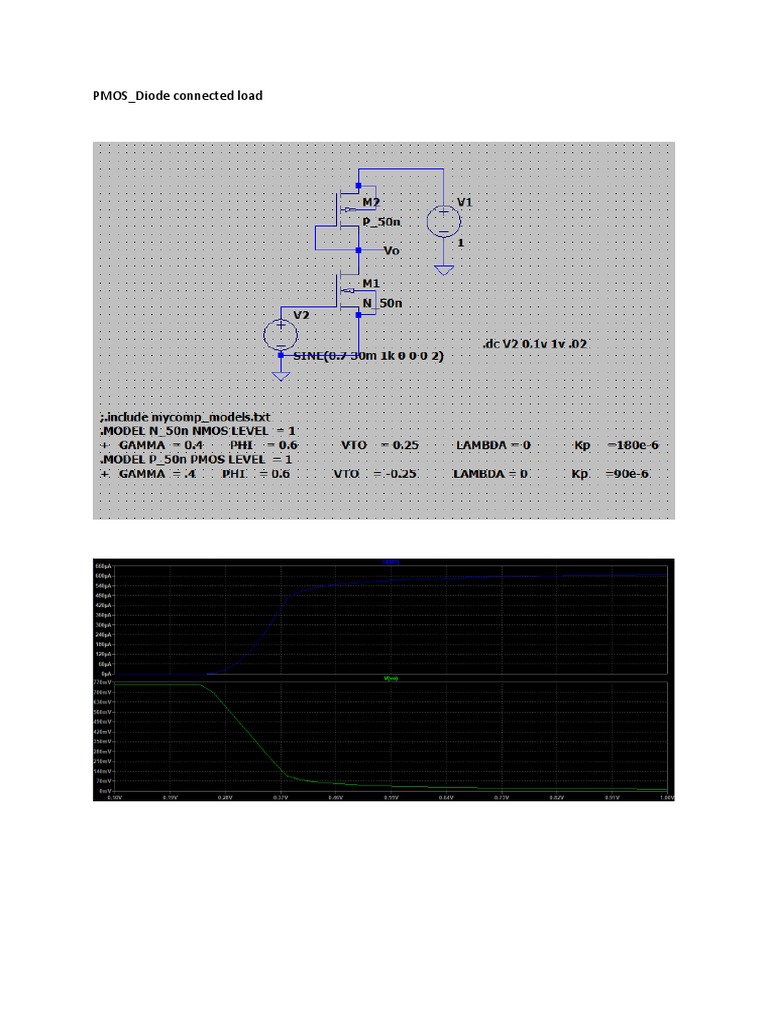 PMOS Diode-Connected Load Guide | PDF