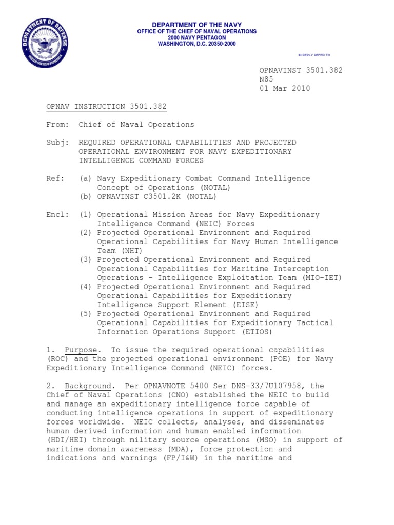 Department of The Navy: Office of The Chief of Naval Operations 2000 ...