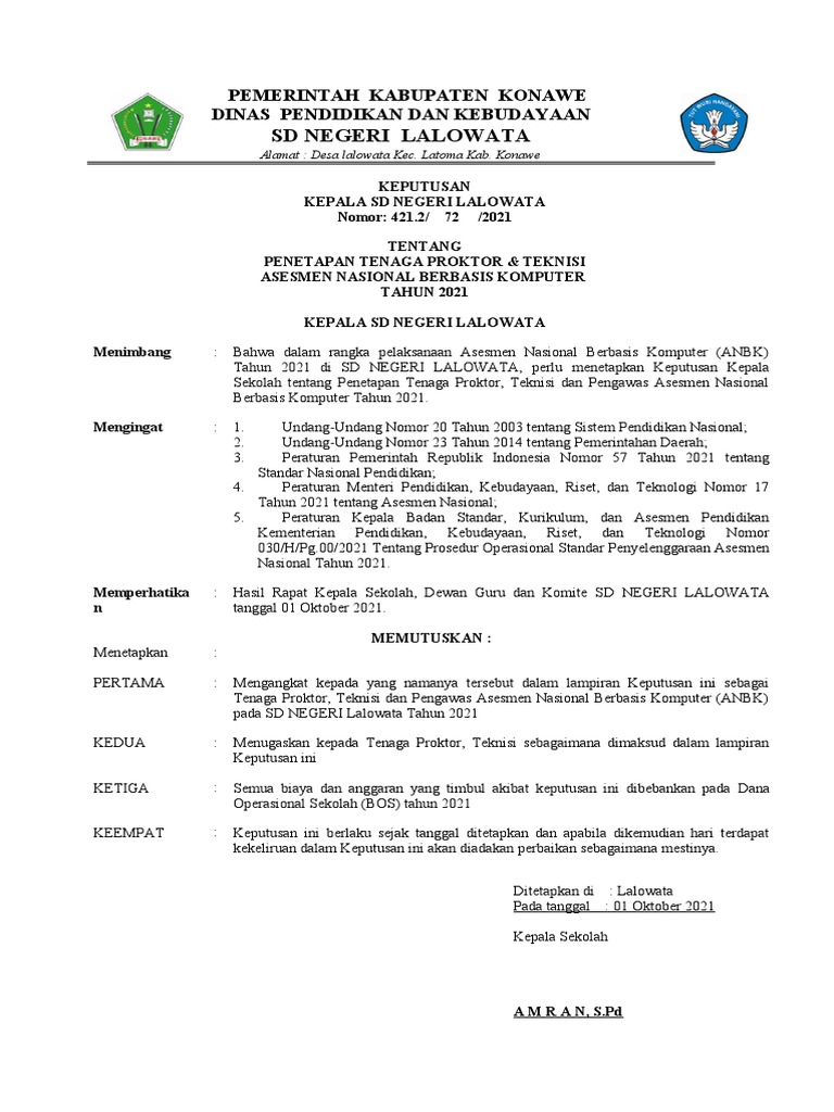 SK Proktor - Teknisi | PDF