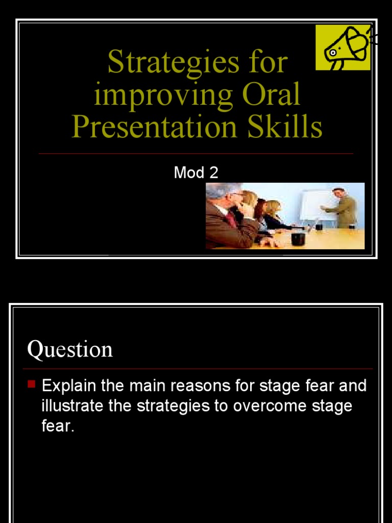 Strategies For Improving Oral Presentation Skills | PDF | Nonverbal Communication | Communication