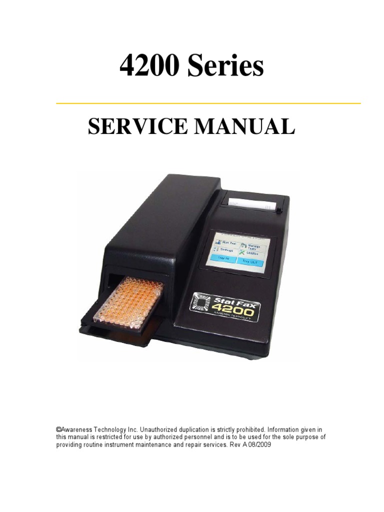 Service Manual: 4200 Series | PDF | Optical Filter | Optical Fiber