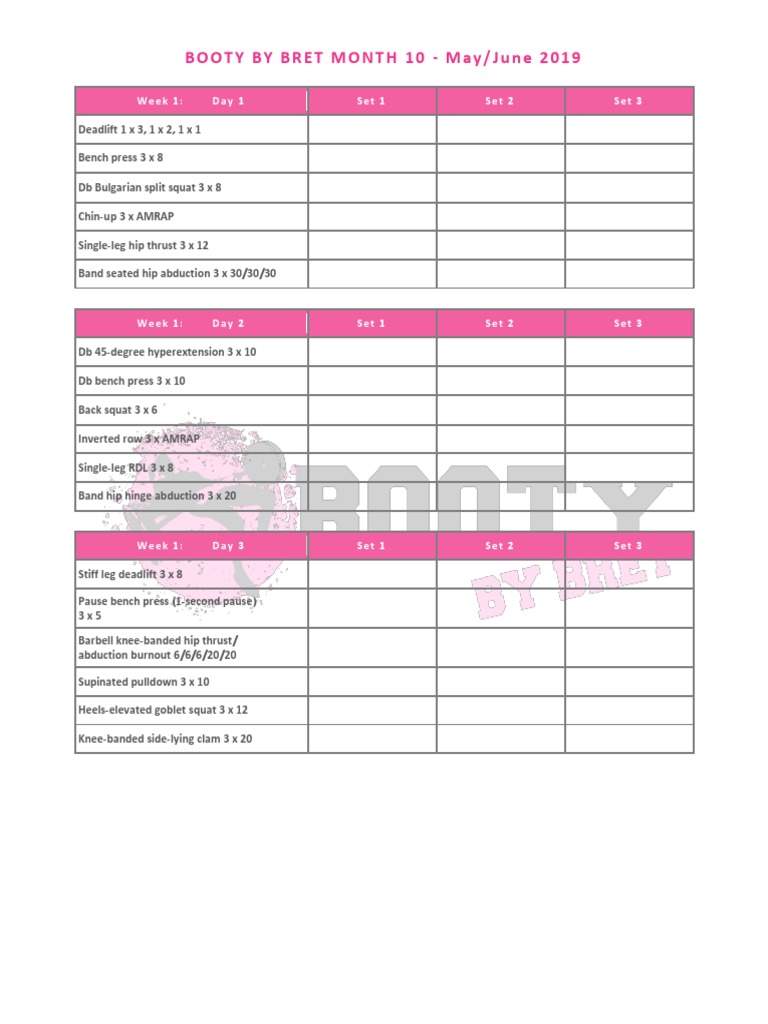BBB Month 10 Workout Log | PDF | Weight Training | Joints