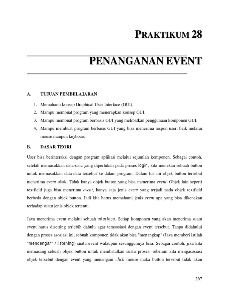 Pemrograman GUI dengan Java | PDF | Komputer | Teknologi & Rekayasa