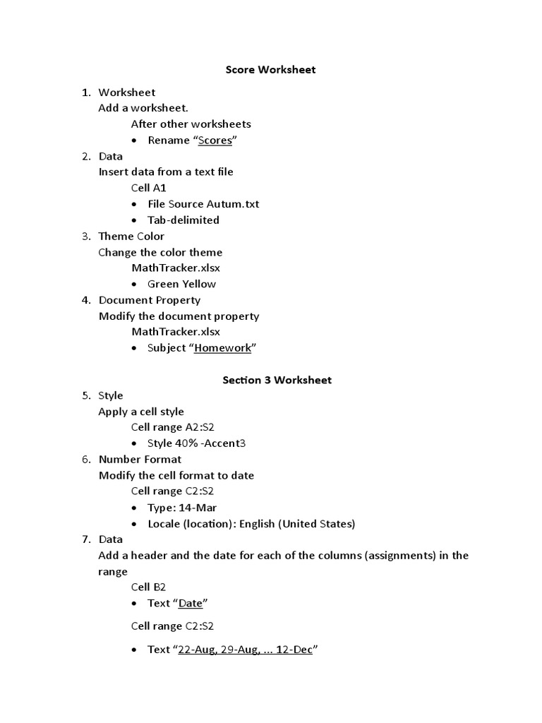 Soal Latihan MOS Excel2013 | PDF | Worksheet | Computing