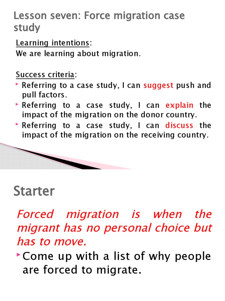 Forced Migration Case Study | PDF | Bashar Al Assad | Syria