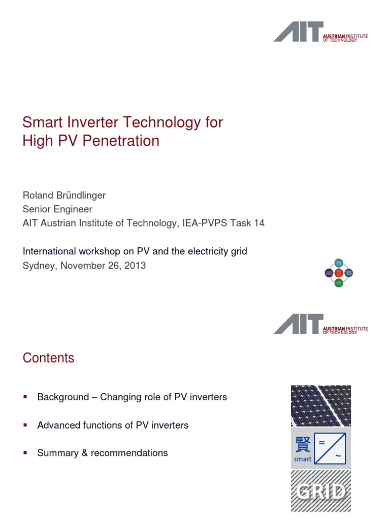 Smart Inverter Technology For | PDF | Electrical Grid | Power Inverter
