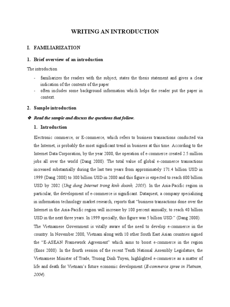 Writing An Introduction | PDF | E Commerce | Remote Sensing