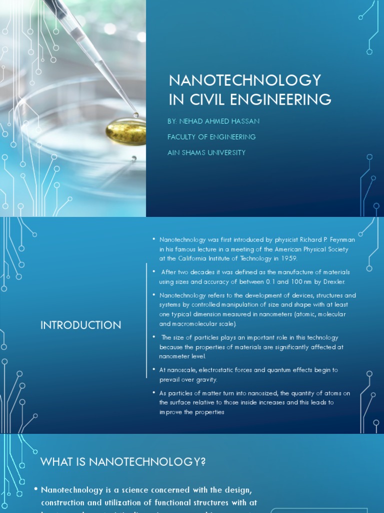Nanotechnology in Civil Engineering | PDF | Nanotechnology | Concrete