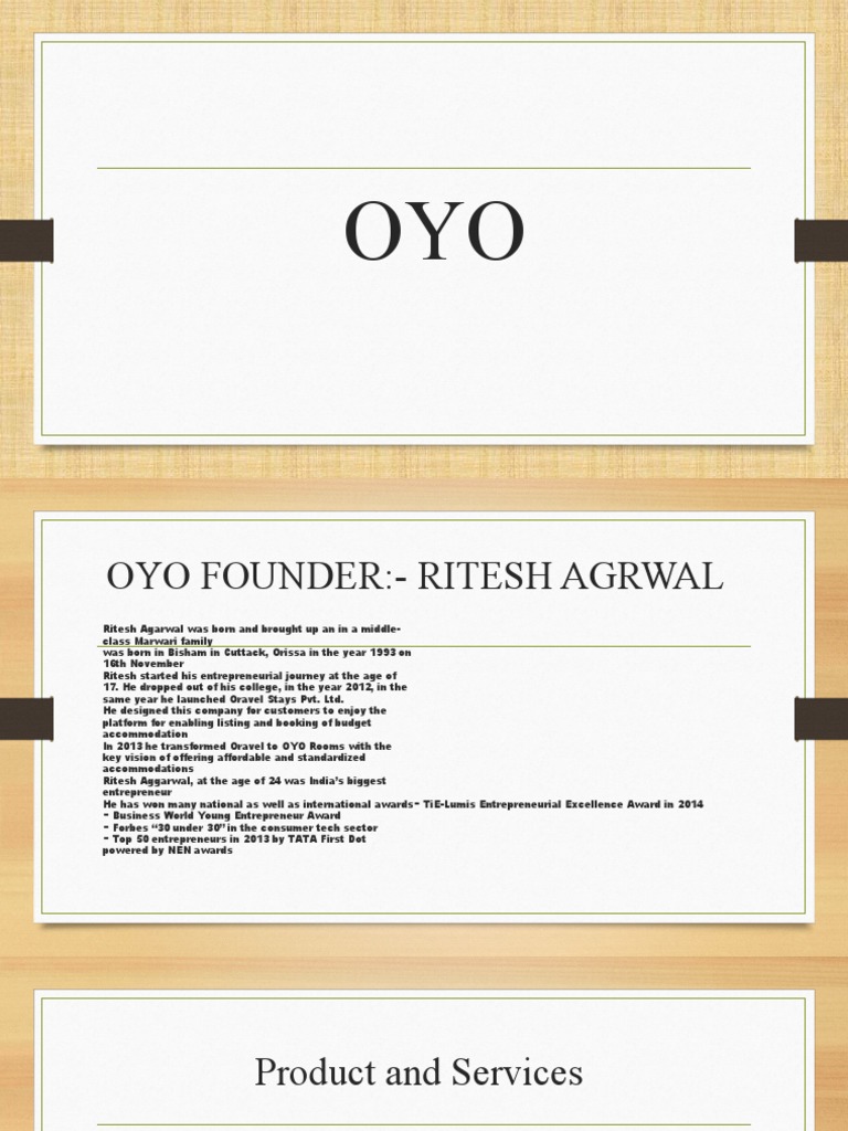 OYO PPT 1 | PDF | Entrepreneurship | Business Model