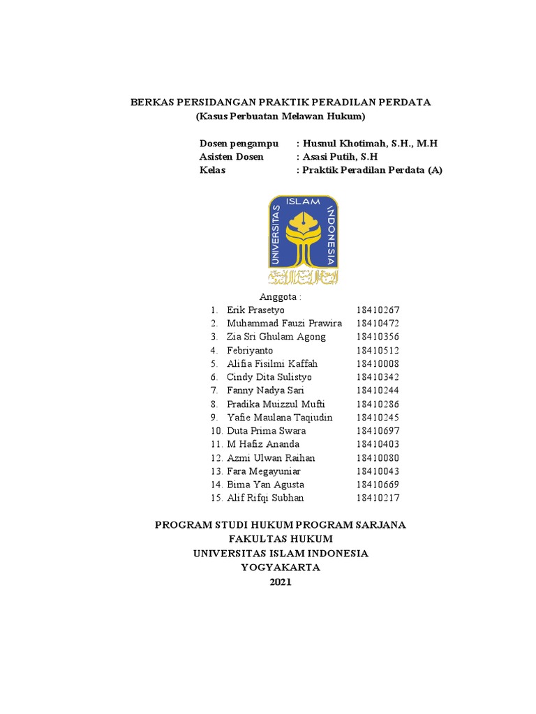 Praktik Peradilan Perdata UII | PDF | Politik | Hukum