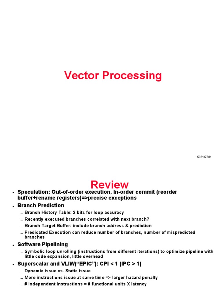 Vector Pdf Central Processing Unit Parallel Computing