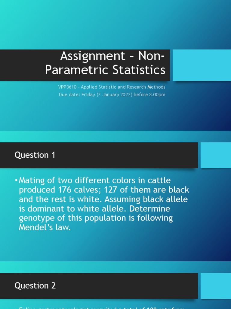 Assignment Non Parametric Statistics Pdf