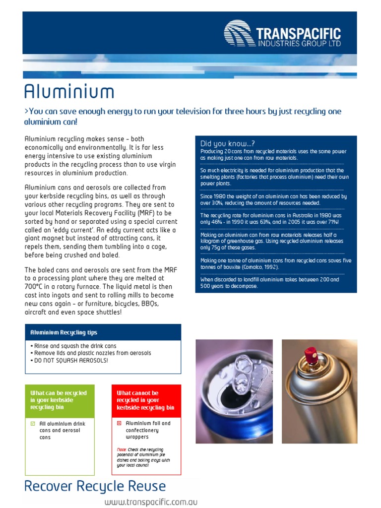 Aluminium - Final | PDF | Recycling | Aluminium