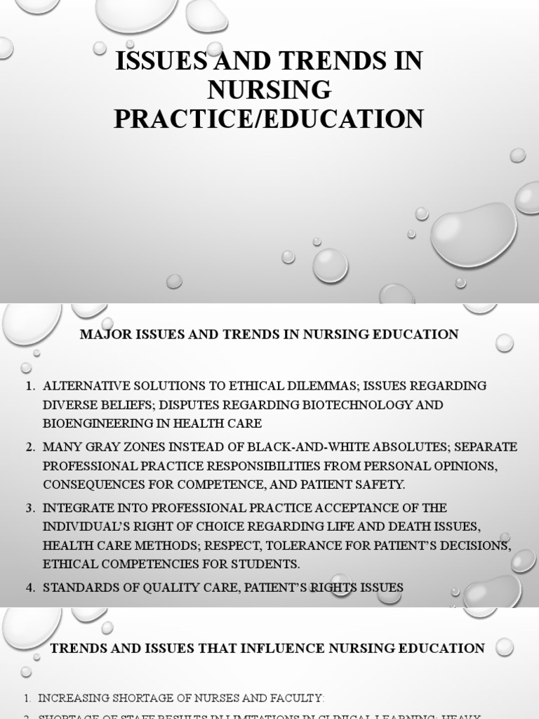 Trends Influencing Nursing Practice | PDF | Nursing | Ageing