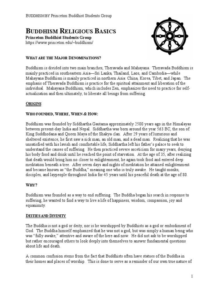 5.4. Buddhism Religious Basics | PDF | Noble Eightfold Path | Gautama Buddha