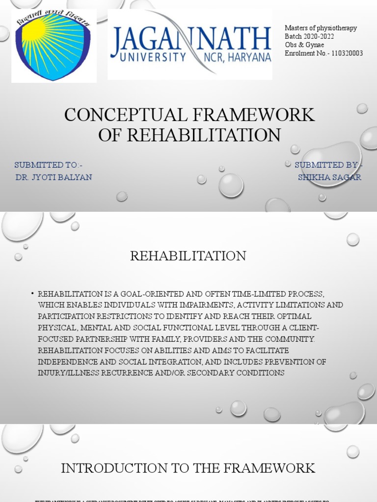 Rehabilitation Conceptual Framework | PDF | Physical Therapy | Chronic ...