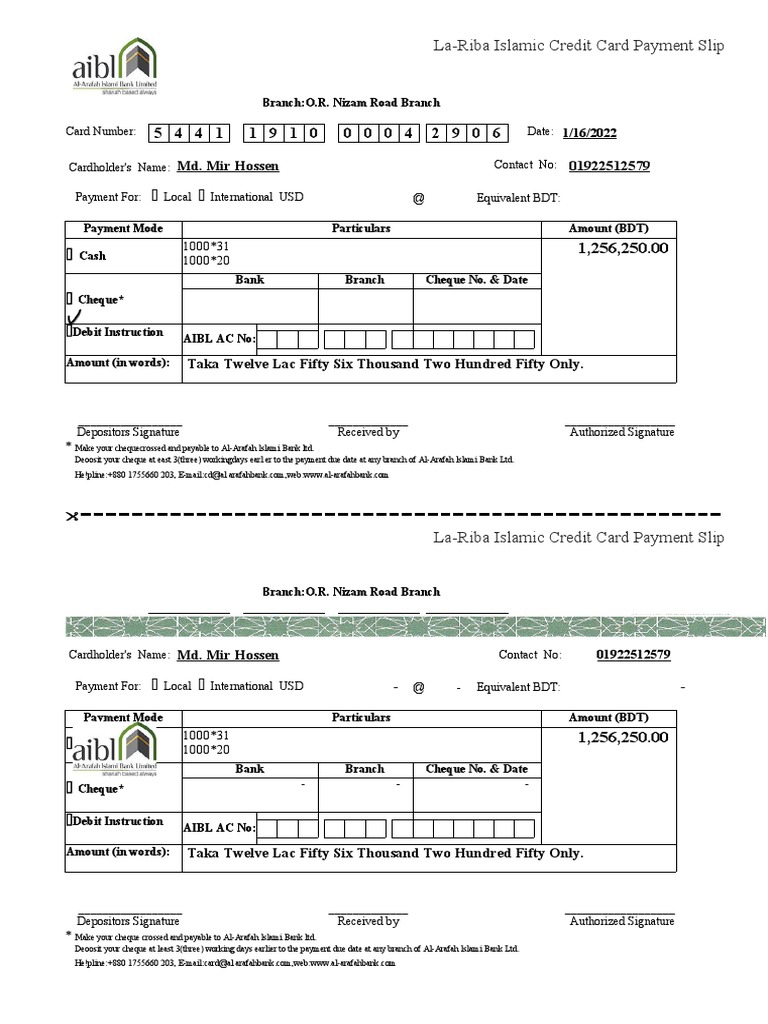 Beftn Form - 1 | PDF | Payments | Cheque