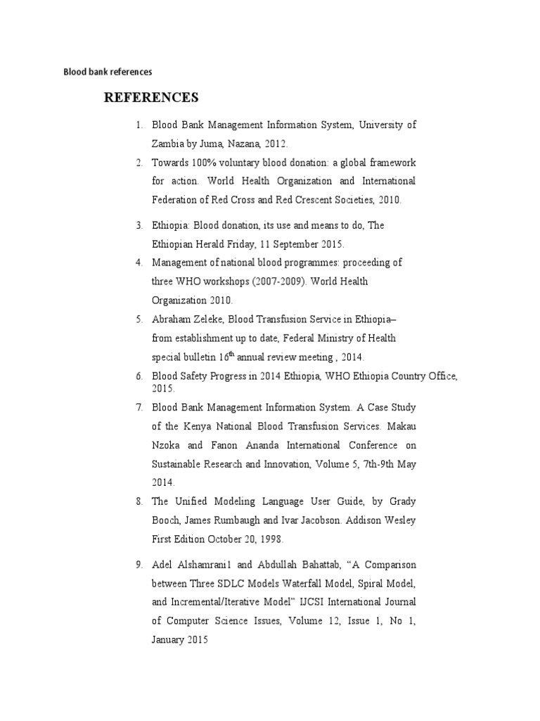 Blood Bank References | PDF