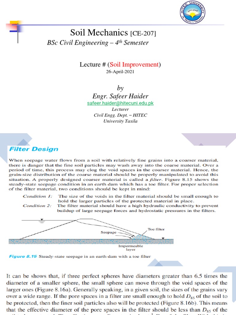 Soil Mechanics: BSC Civil Engineering - 4 Semester | PDF | Concrete ...