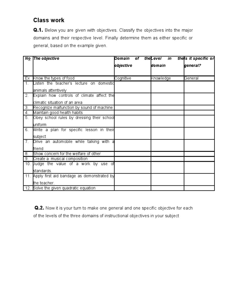 Class Work | PDF