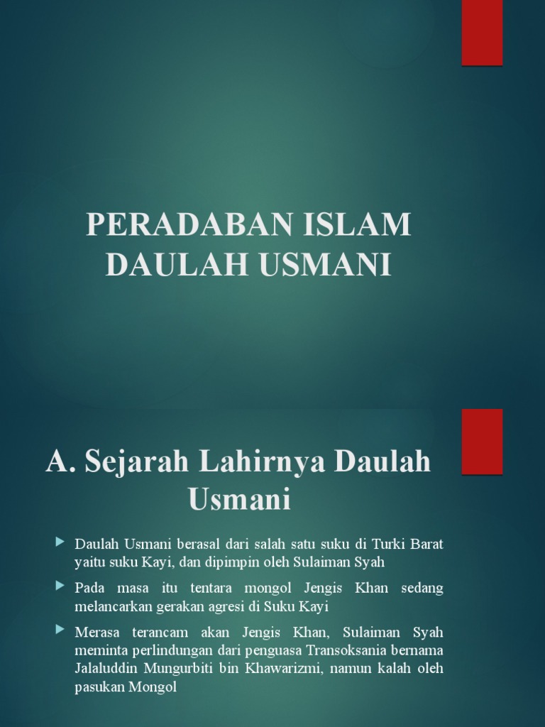 Peradaban Islam Daulah Usmani | PDF