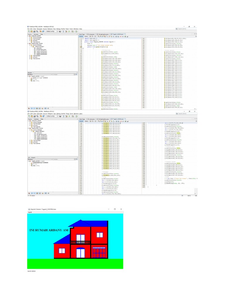 Membuat Rumah Dengan Java Applet Di Netbeans | PDF