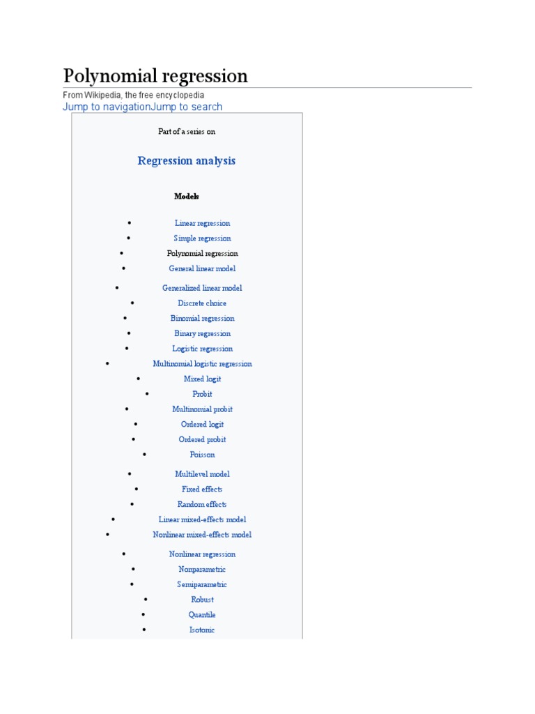 Polynomial Regression | PDF | Regression Analysis | Estimation Theory
