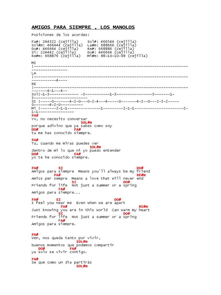 Amigos para Siempre | PDF