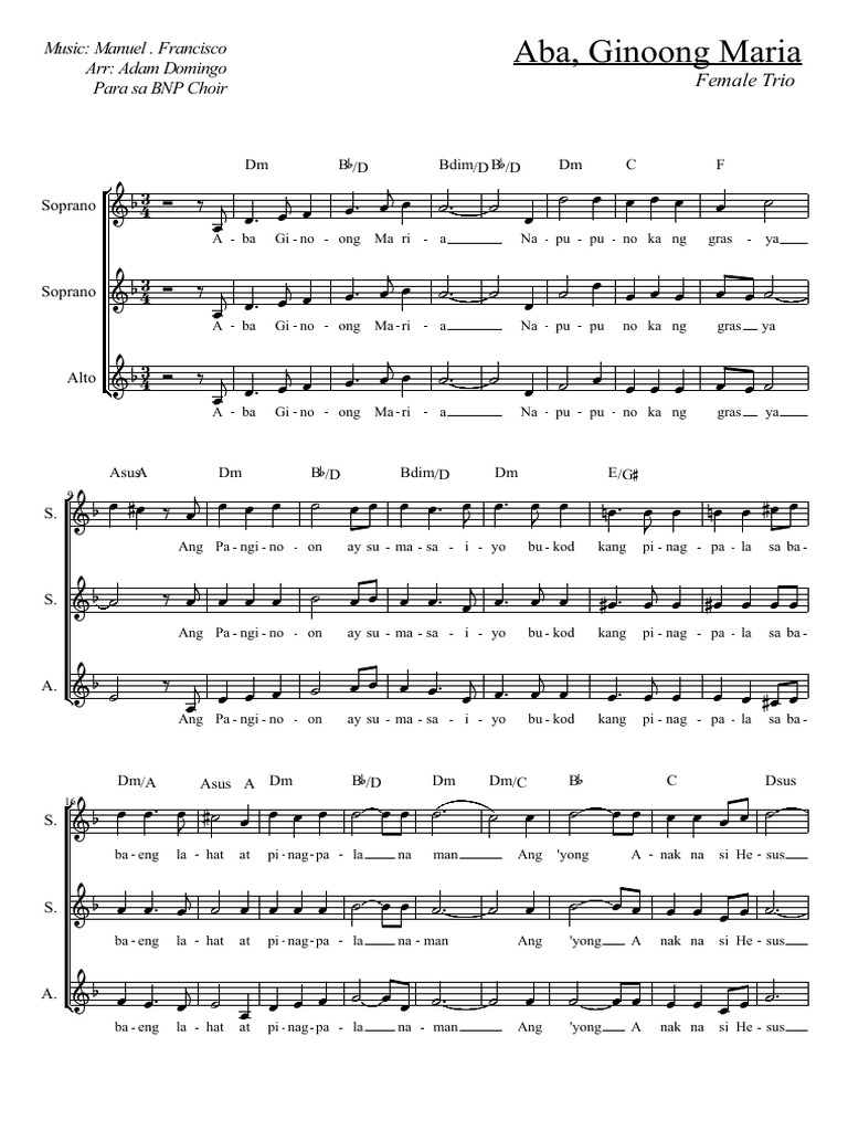 Aba, Ginoong Maria - Manuel Francisco | PDF